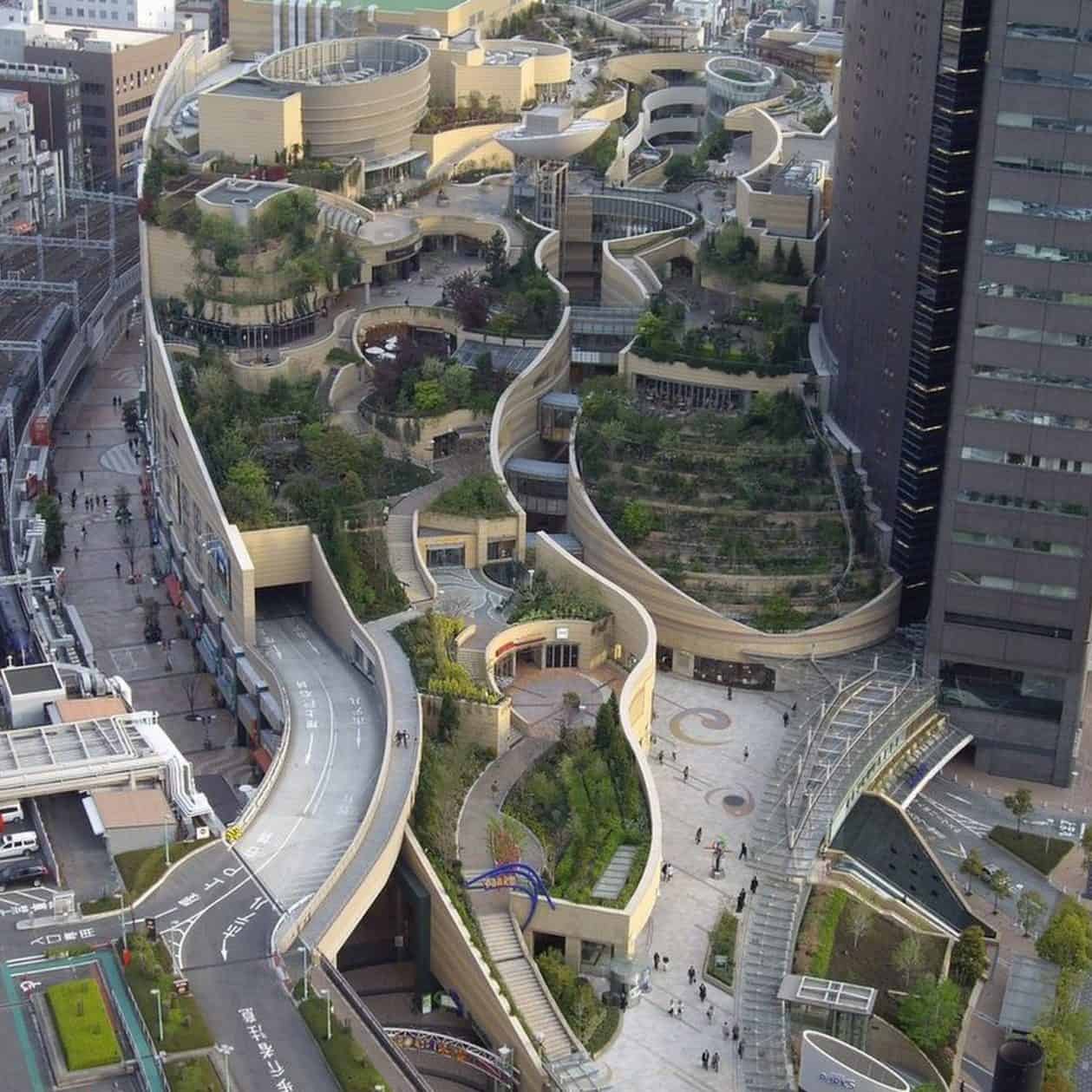 Unusual Green Architecture In Japan: Namba Parks - MetaEfficient